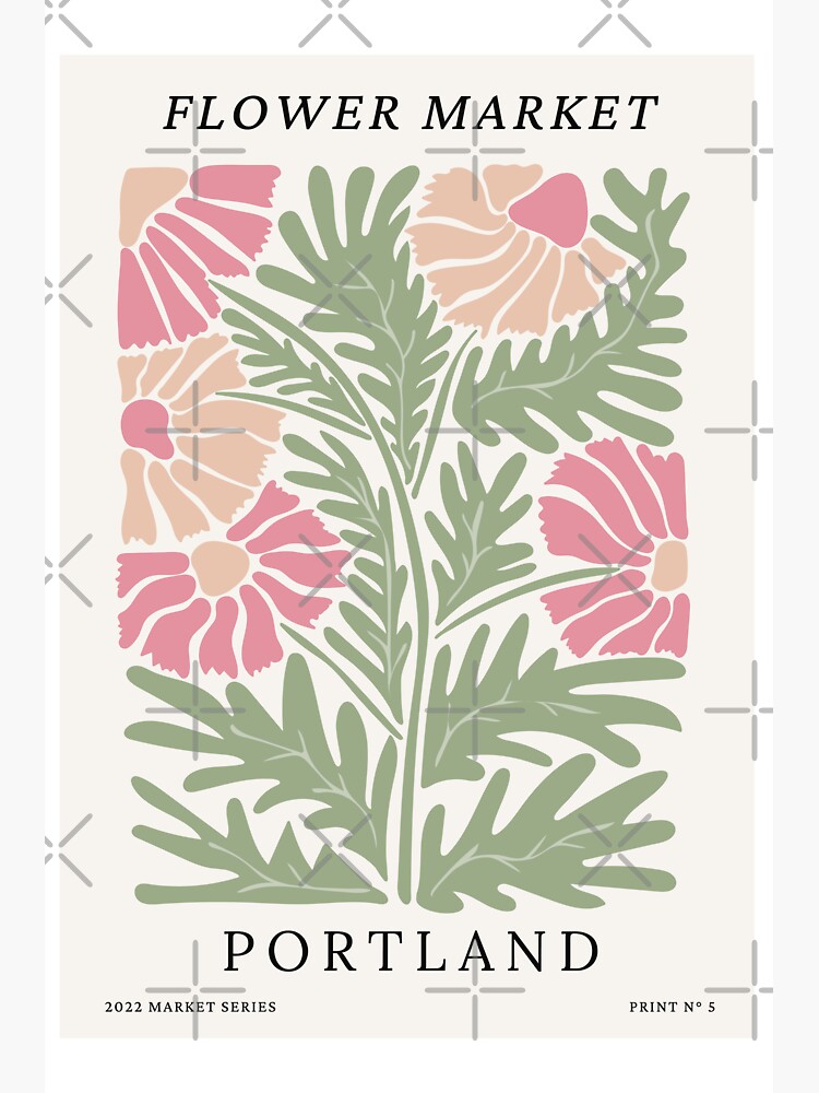 "Portland Flower Market Botanical" Sticker for Sale by mystikwhale ...