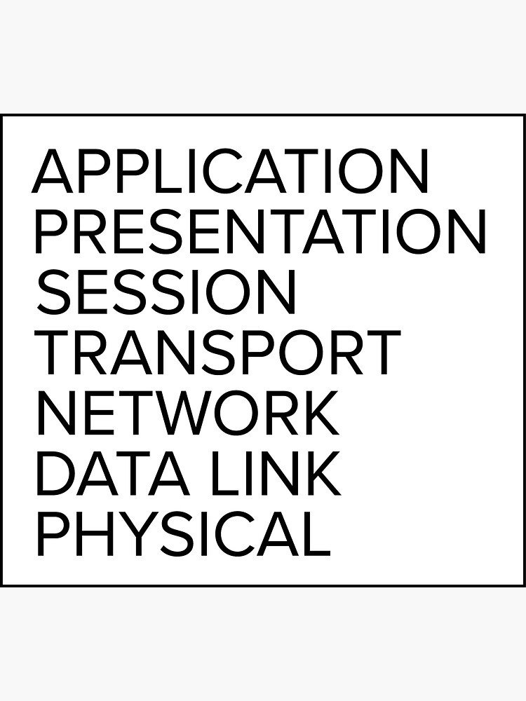 "OSI Layers" Sticker for Sale by redskyguy | Redbubble