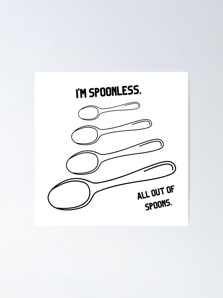 "Copia de All out of spoons - NOT TODAY- Mental health support STICKER ...