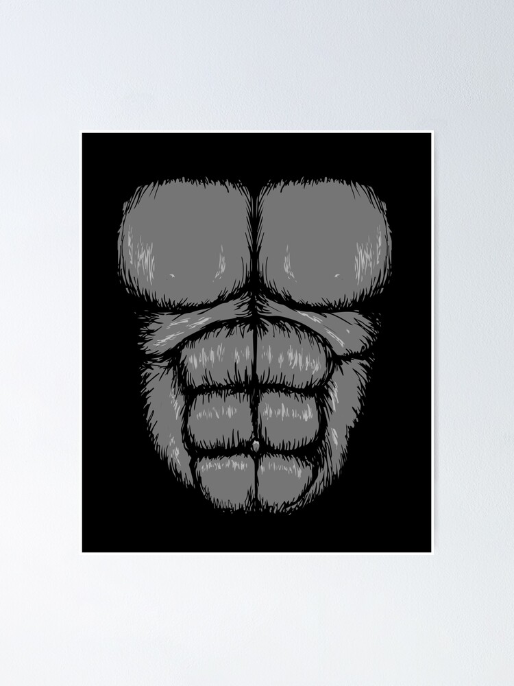 "Gorilla Abs" Poster for Sale by stuch75 | Redbubble