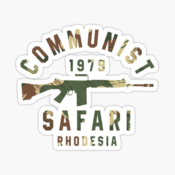 "Cómmunist Sáfári Rhódesia" Sticker for Sale by AsneePhaisan | Redbubble