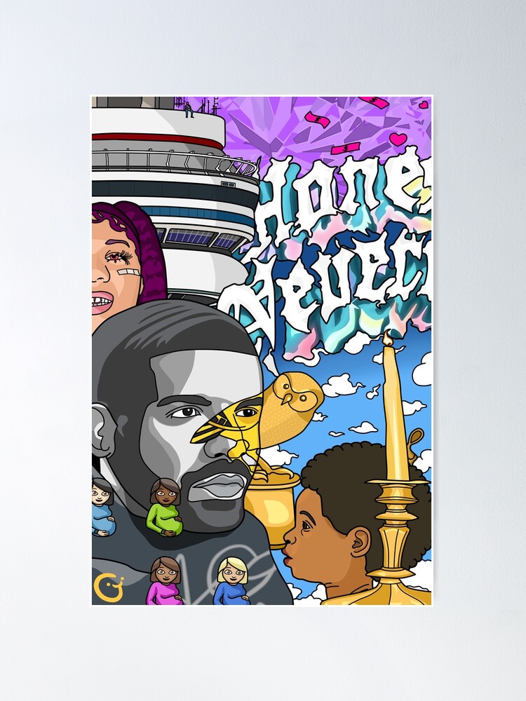 Drake Album Covers Mashup Art Rapper Rap Music Poster sold by Leah ...