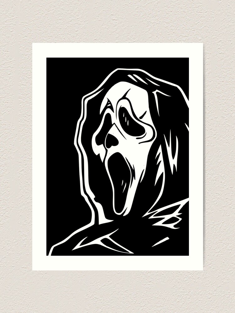 "Ghost face classic ver" Art Print for Sale by TheMillusion | Redbubble