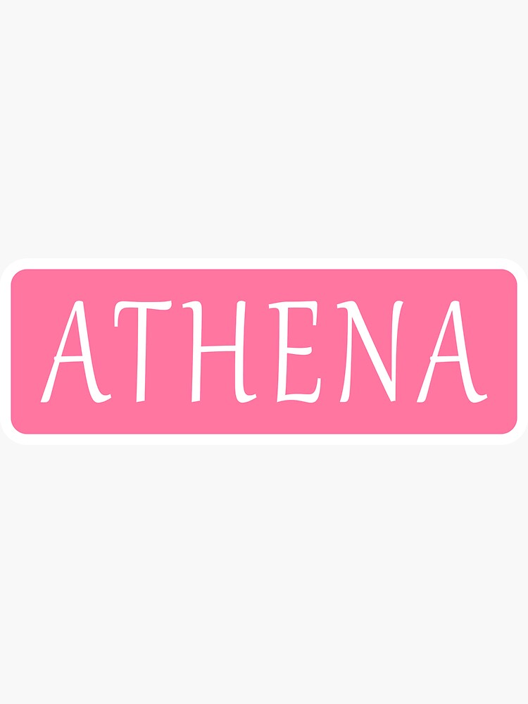 "Athena Girls Name" Sticker for Sale by jeallan | Redbubble
