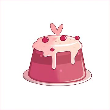 "cute strawberry pudding food sticker" Sticker for Sale by phantasy ...