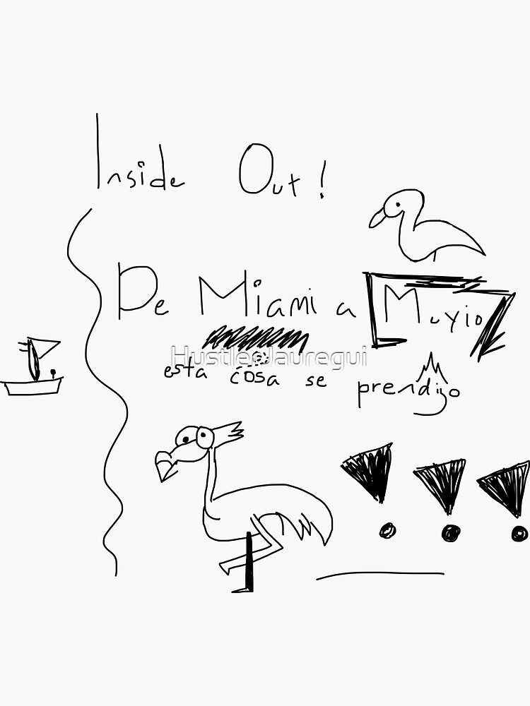 "Inside Out Writing" Sticker by HustlerJauregui | Redbubble