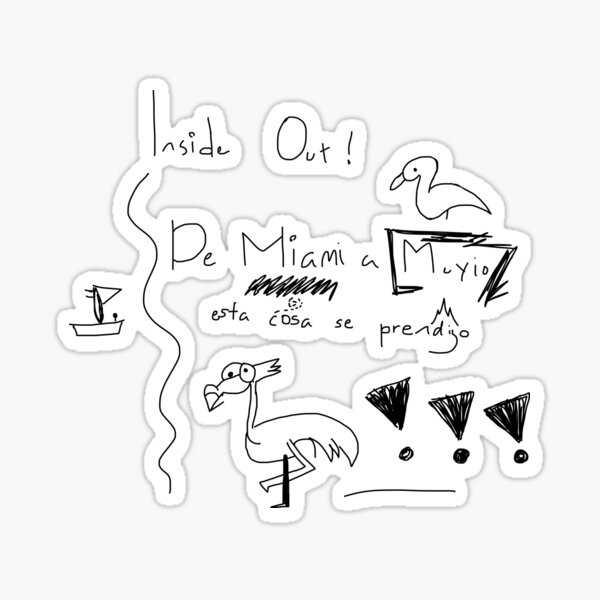 "Inside Out Writing" Sticker by HustlerJauregui | Redbubble