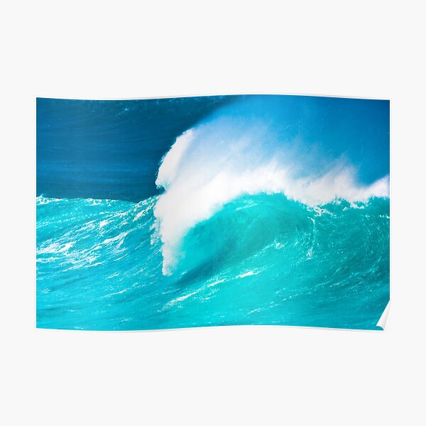 "Hookipa Blue Wave" Poster by alohaportraits | Redbubble