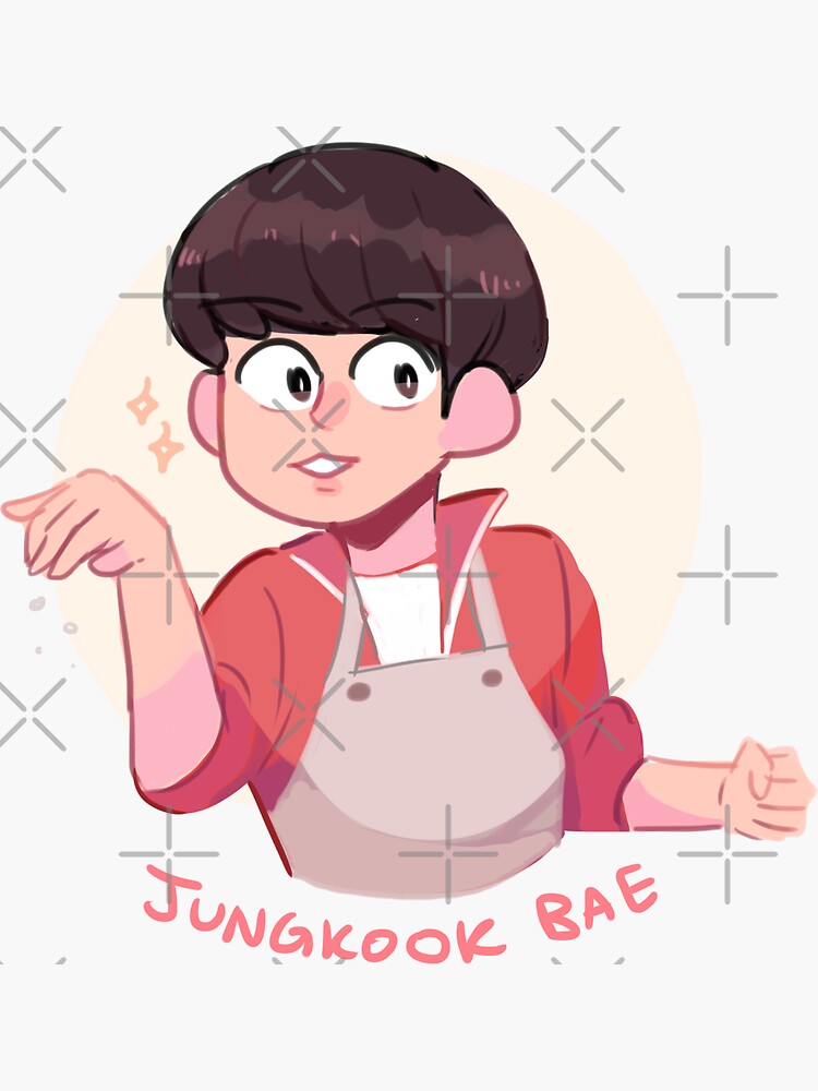 "BTS: JUNGKOOK BAE" Sticker by randomsplashes | Redbubble