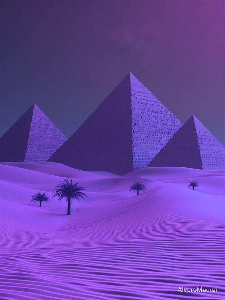 "Purple Pyramids Vaporwave 80s" Sticker for Sale by AlvaroMeurer ...