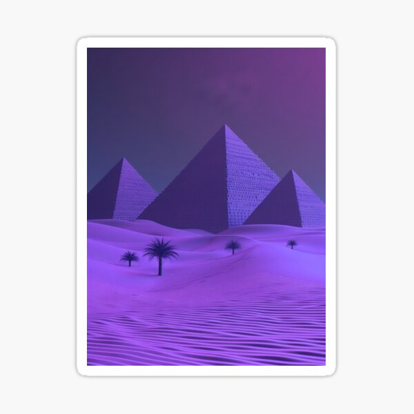 "Purple Pyramids Vaporwave 80s" Sticker for Sale by AlvaroMeurer ...