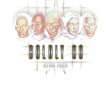 "Star Trek Starship Captains Boldly Go Vintage Logo" Essential T-Shirt ...