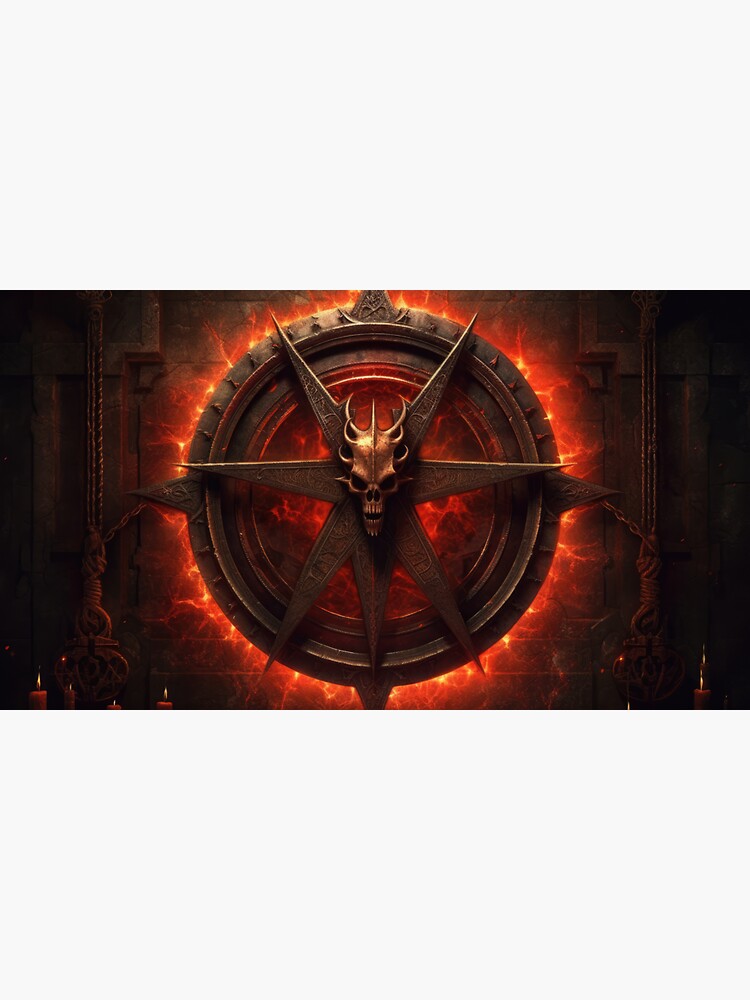 "Occult Pentagram Design Diablo IV, Dark Fantasy Art, Mysterious Symbol ...