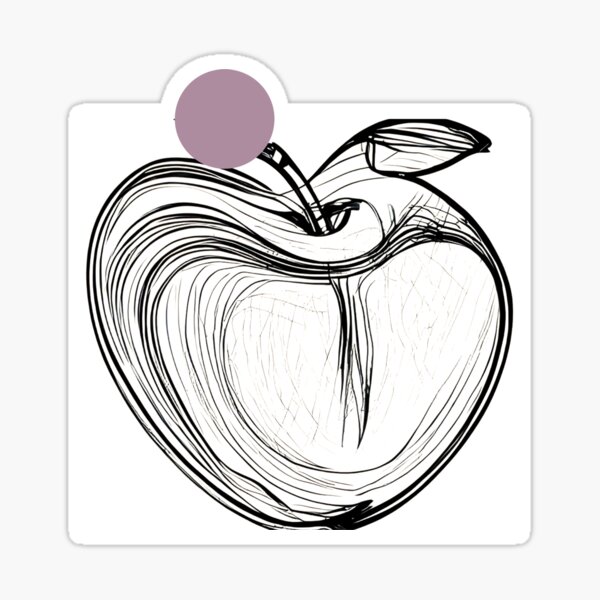 "modern apple logo" Sticker by Aroness | Redbubble