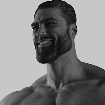 "GigaChad meme" Sticker for Sale by tttatia | Redbubble