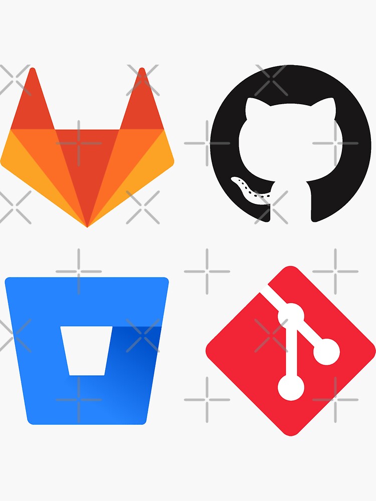 "Github Gitlab Git Pack" Sticker for Sale by TechTeez | Redbubble