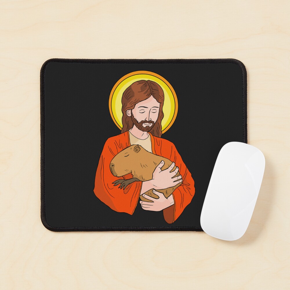 "Jesus and Capybara" Sticker for Sale by TinyTina18 | Redbubble