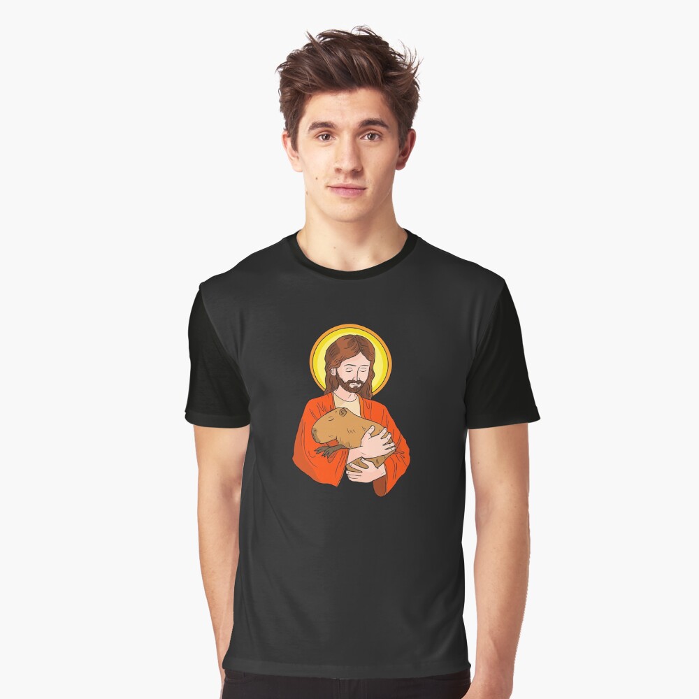 "Jesus and Capybara" Sticker for Sale by TinyTina18 | Redbubble