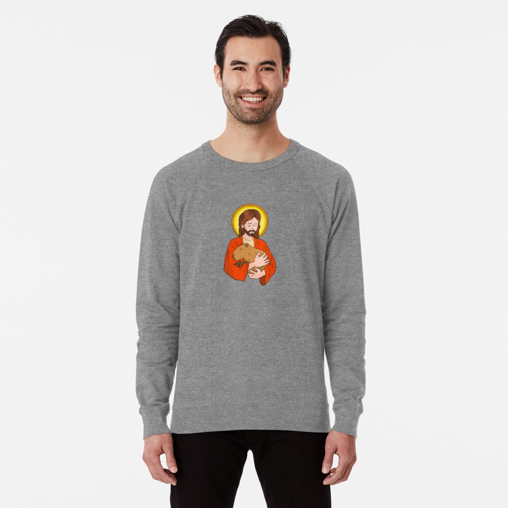 "Jesus and Capybara" Sticker for Sale by TinyTina18 | Redbubble