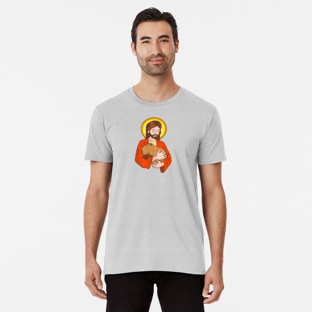"Jesus and Capybara" Sticker for Sale by TinyTina18 | Redbubble