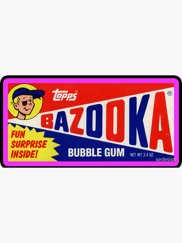 "Bazooka Retro" Sticker for Sale by sedesign | Redbubble