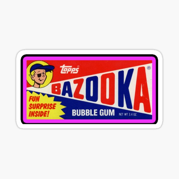 "Bazooka Retro" Sticker for Sale by sedesign | Redbubble