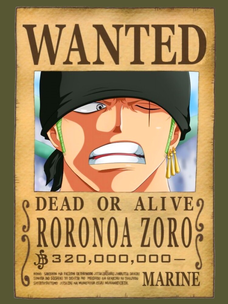 Roronoa Zoro Wanted Poster By Larryficarts On Deviantart One Piece