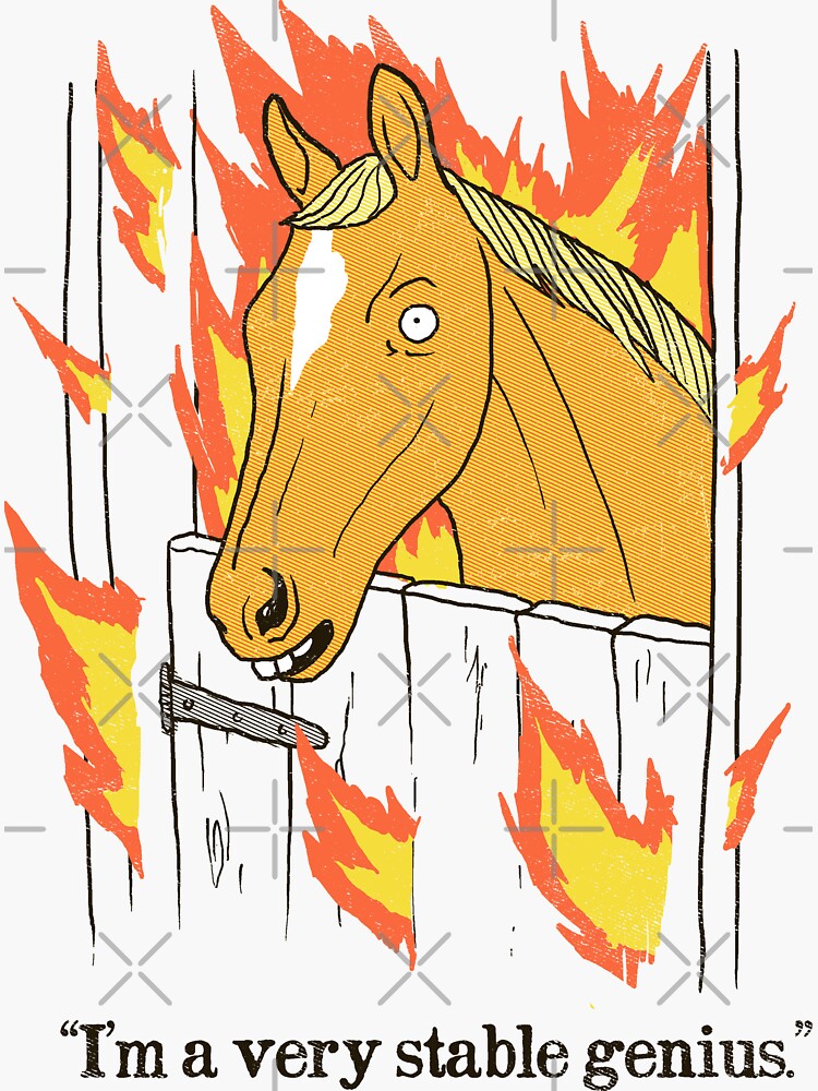 "Stable Genius" Sticker by wytrab8 | Redbubble