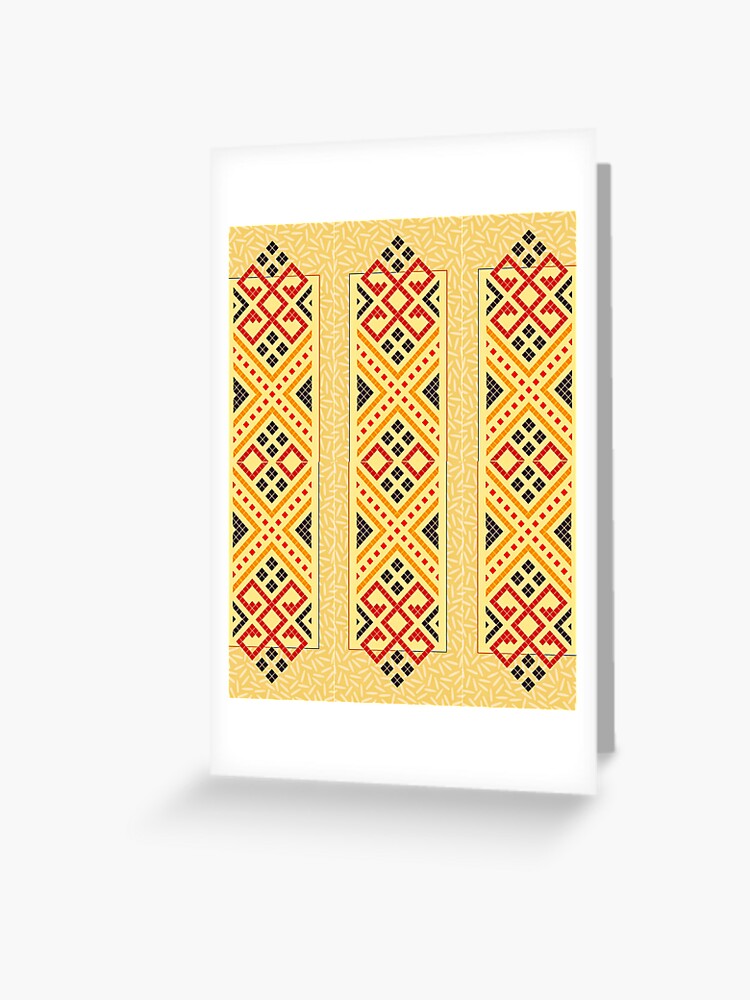 "North Borneo motive and pattern, Kadazan Dusun" Greeting Card for Sale ...