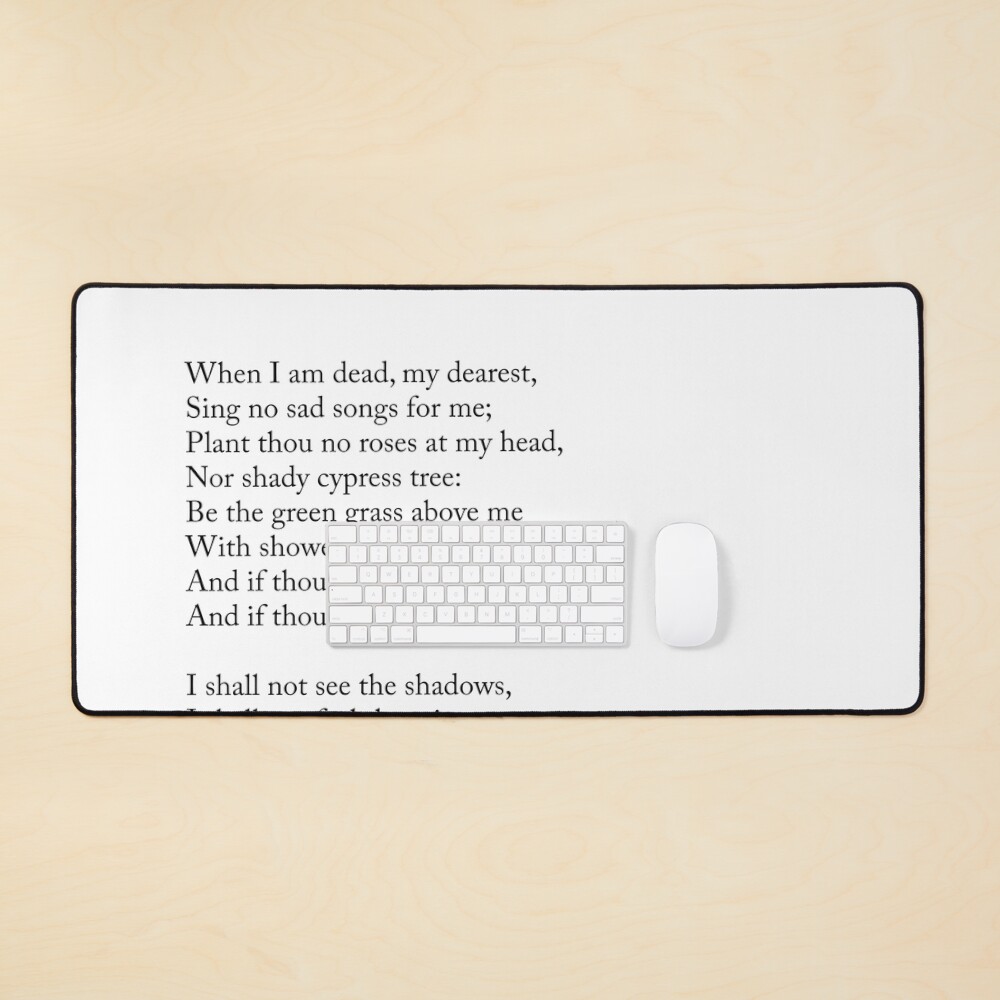 "When I am dead, my dearest, - Christina Rossetti Poem - Literature ...