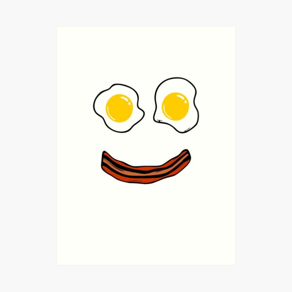 Bacon And Eggs Smiley Face Clip Art