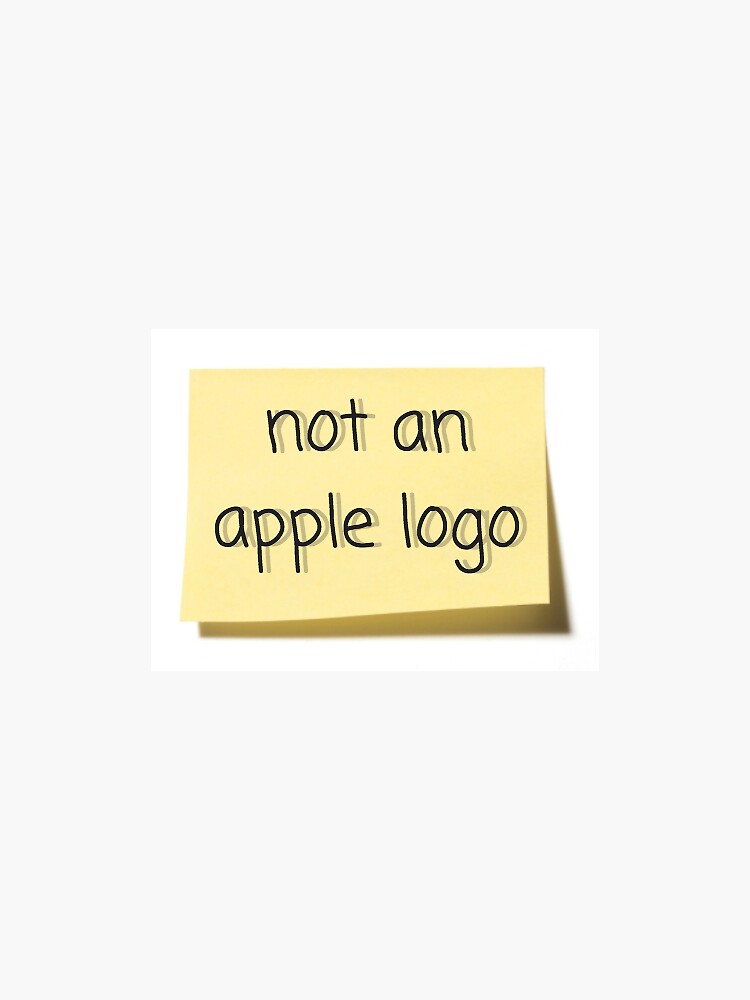 "not an apple logo" Sticker by 21frecibe | Redbubble