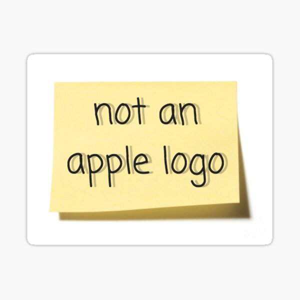 "not an apple logo" Sticker by 21frecibe | Redbubble