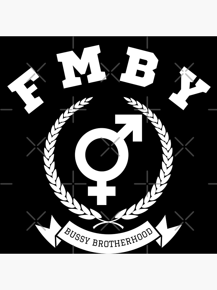 "FMBY Bussy Brotherhood Femboy College" Sticker for Sale by ...