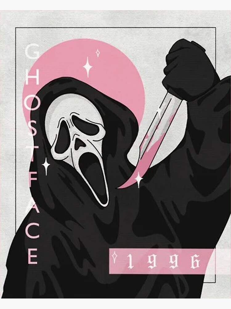 "Pink Ghostface Scream" Sticker for Sale by antonylung | Redbubble