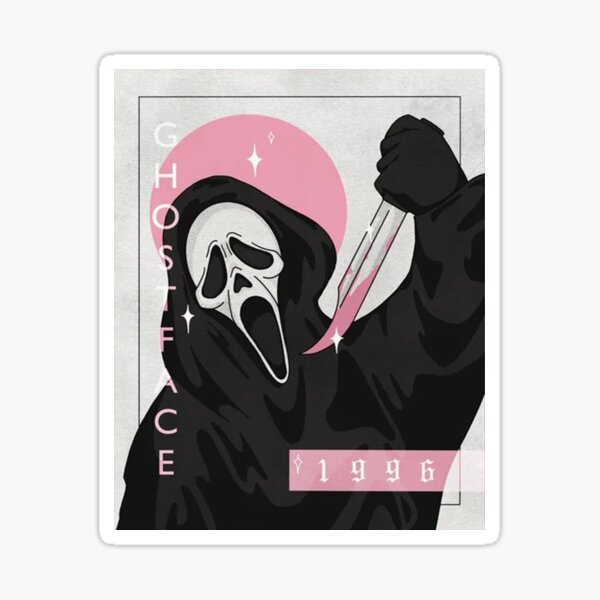 "Pink Ghostface Scream" Sticker for Sale by antonylung | Redbubble