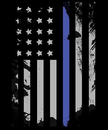 "Thin Blue Line / Back The Blue Police Officer Support Gifts" Posters ...