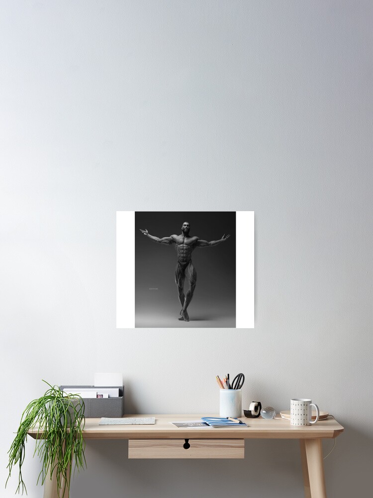 "gigachad" Poster by nismod | Redbubble