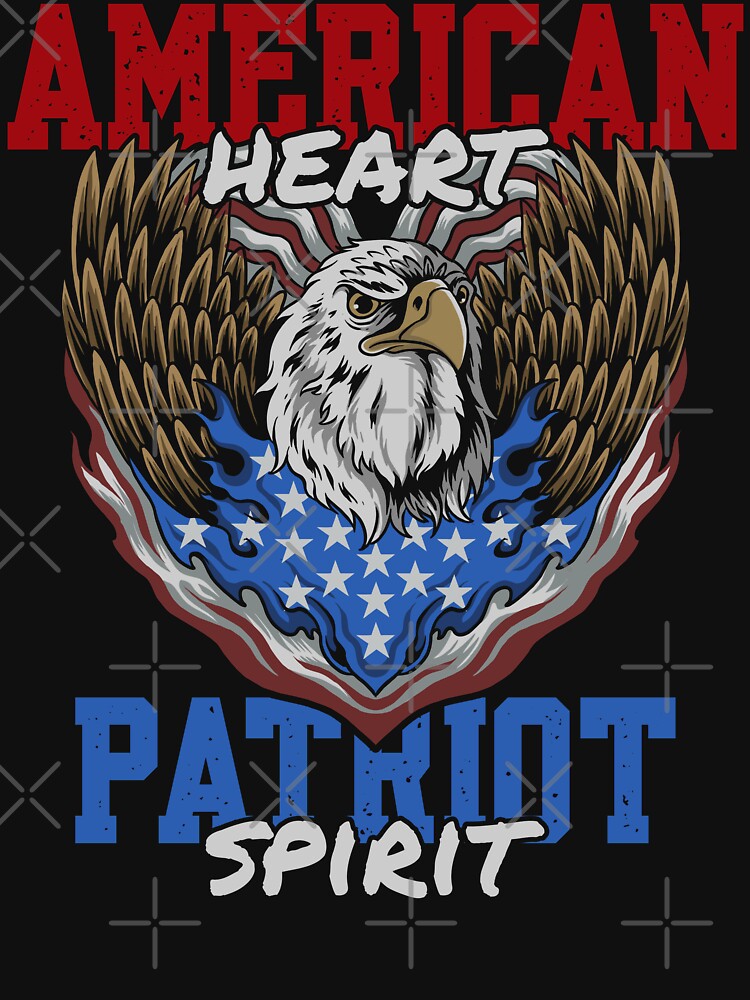 ""American Heart, Patriot Spirit"" T-shirt for Sale by ShirtCreekTees | Redbubble | america t ...