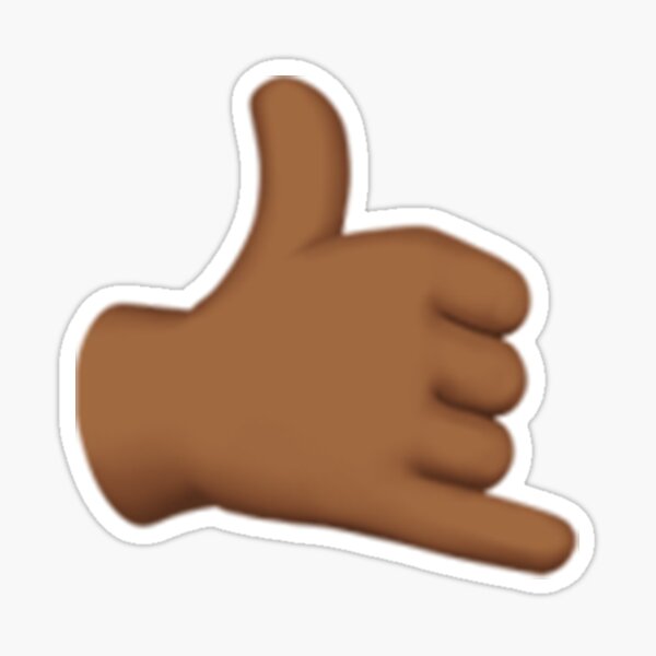 "Hang Loose Emoji" Sticker for Sale by emojiqueen | Redbubble