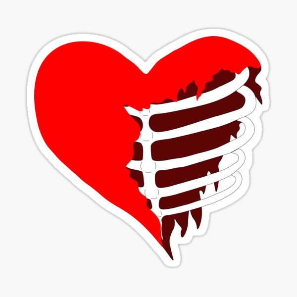 "broken heart" Sticker for Sale by Mark19980620 | Redbubble