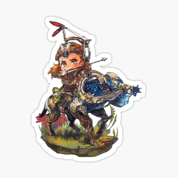 "horizon forbidden west chibi aloy " Sticker for Sale by gushik31unio ...