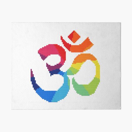 "Om Sign / Rainbow Aum Symbol / Colourful Pixel Art" Art Board Print ...
