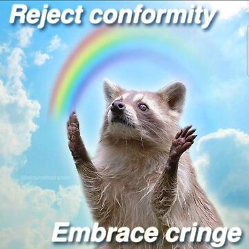 "Reject conformity embrace cringe " Sticker for Sale by Coloredroad ...