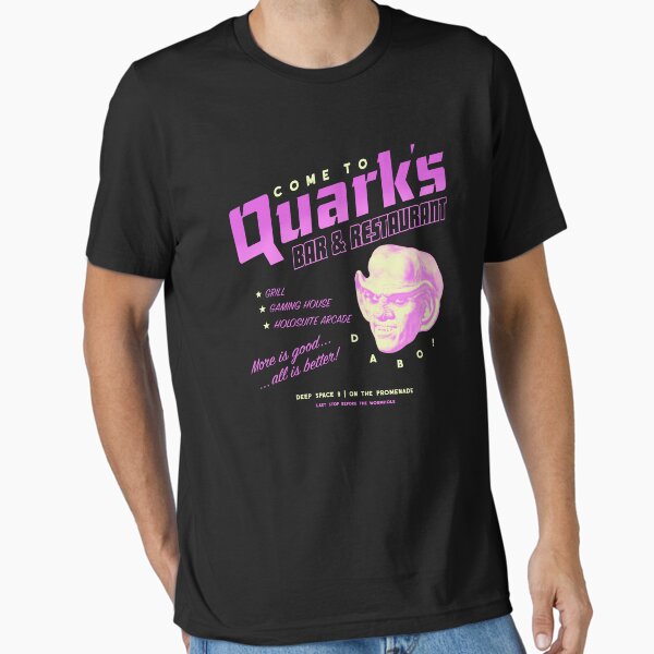 "Star Trek: Deep Space Nine Come To Quark's Bar Vintage Logo" Essential ...