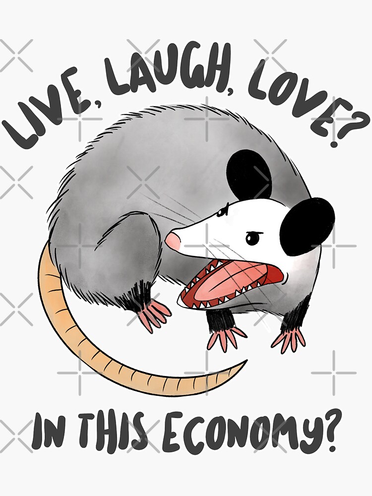 "live laugh love possum" Sticker for Sale by hunnydoll | Redbubble