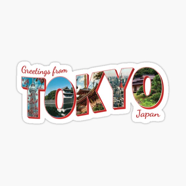 "Greetings from Tokyo in Japan vintage style retro souvenir" Sticker ...