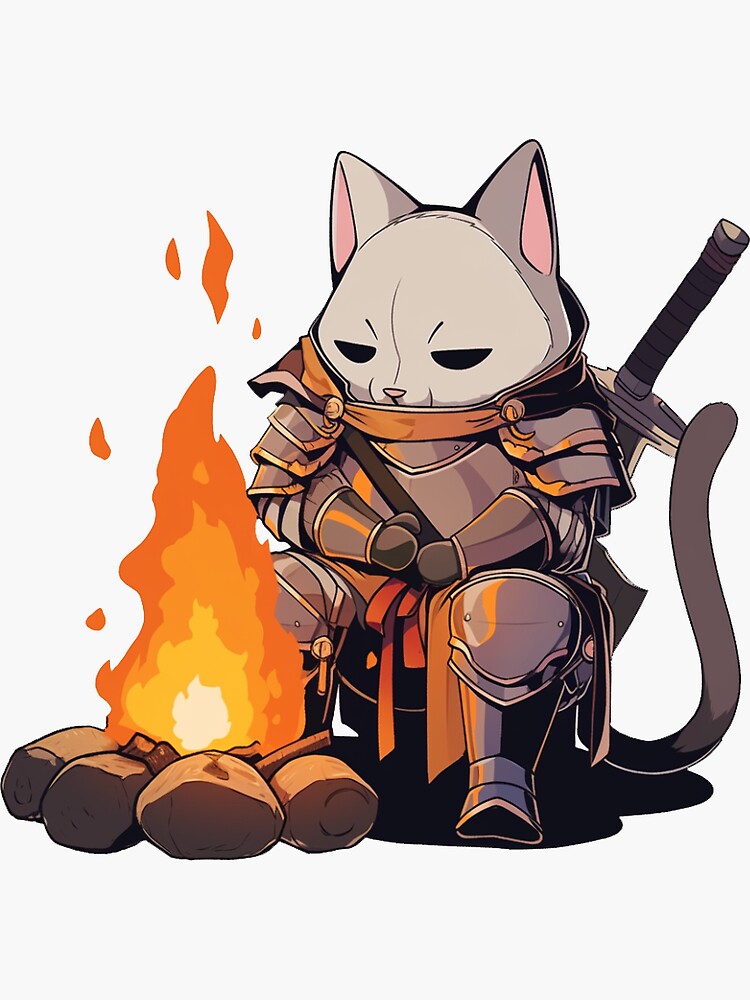 "RPG Cat (White)" Sticker for Sale by gnarlax | Redbubble
