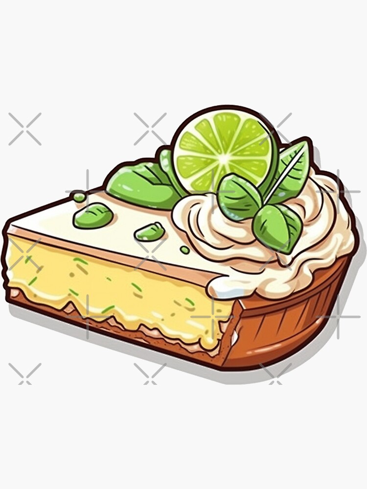 "Cute Key Lime Pie with Whipped Cream Design for Dessert Lovers ...