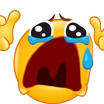 "crying emoji" Sticker for Sale by amanda-mcm | Redbubble